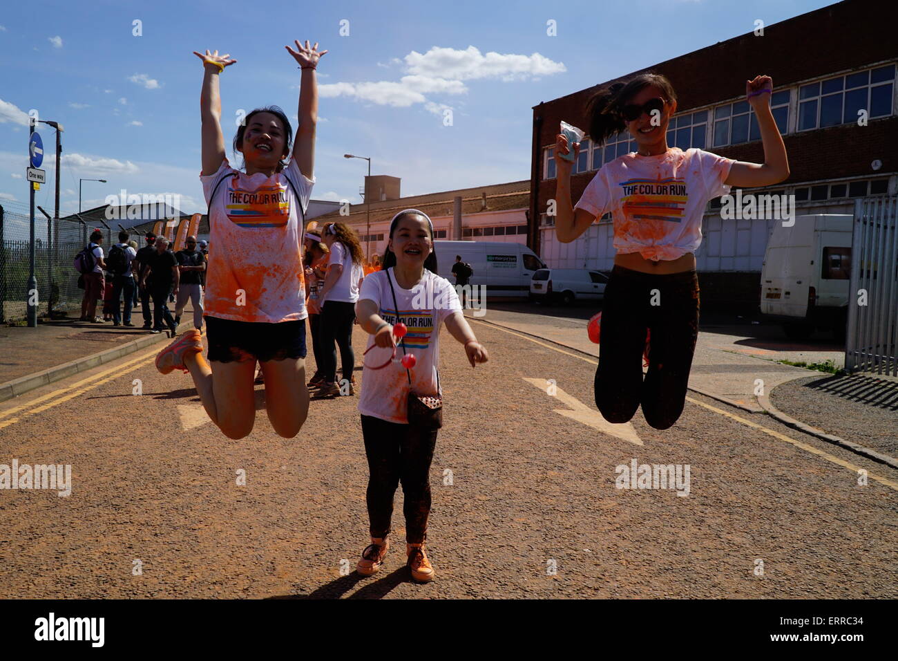London,UK, 7th June 2015 : Over 19,000 people took part in the Color ...
