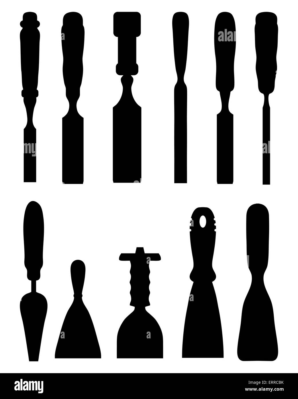 Carving chisels Black and White Stock Photos & Images - Alamy