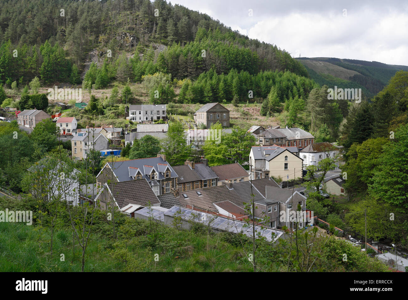 The rural village of Cymmer in the Afan Valley Wales UK, Welsh valley ...