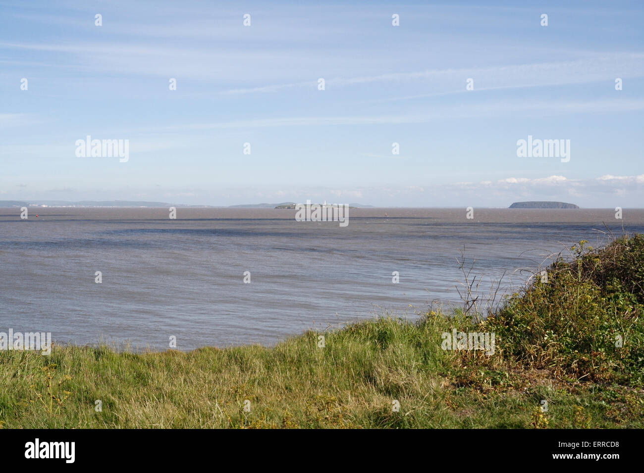 Islands of Flat Holm and Steep Holm in the Severn Estuary from ...