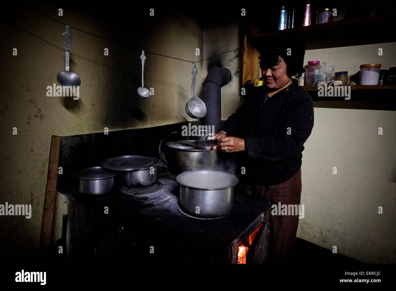 Traditional bhutanese house in rural hi-res stock photography and ...