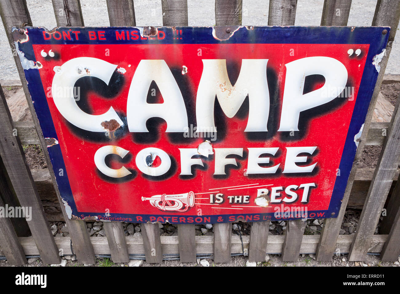 A historic advertising sign on display at Oakworth station on the ...