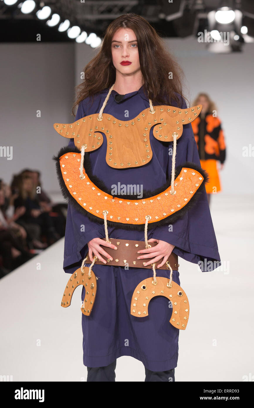 31/05/2015. London, UK. Collection by Francesca Harris. Fashion show of ...