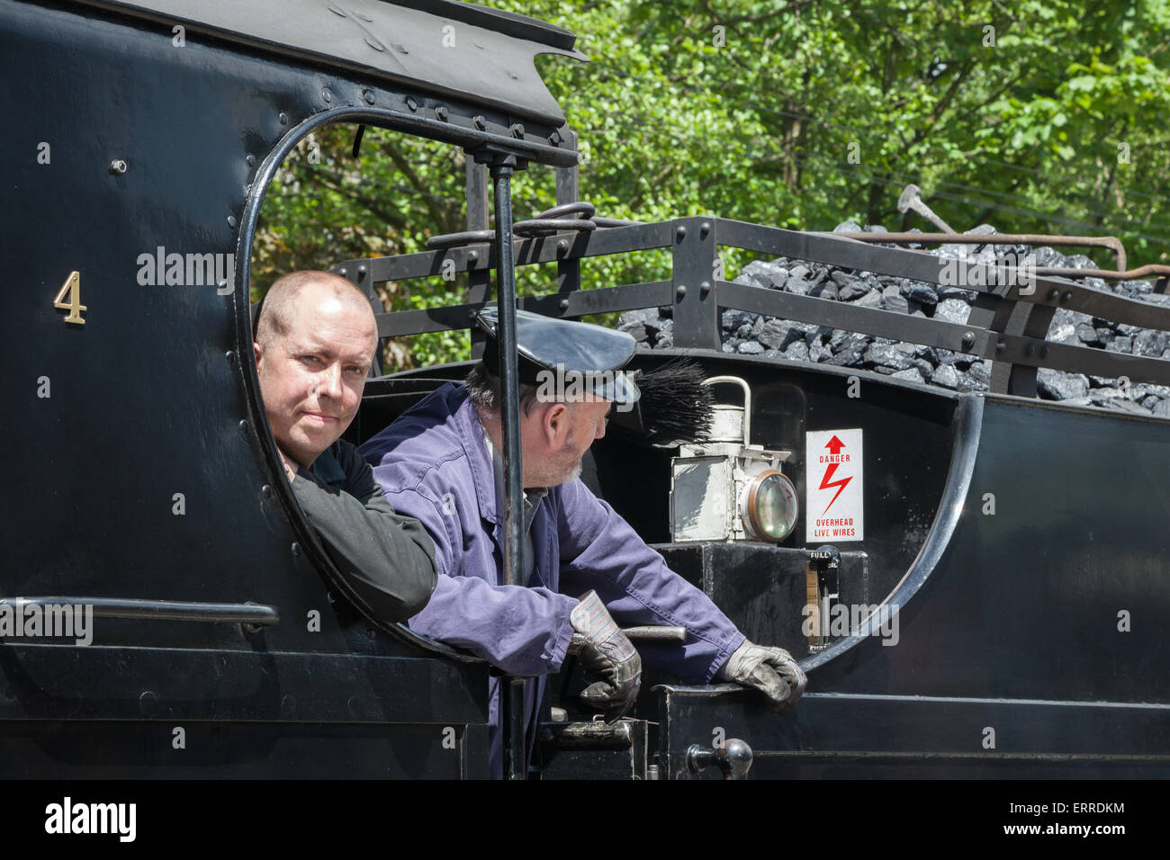 The crew of engine No. 43924, a 4F steam locomotive preserved on the ...