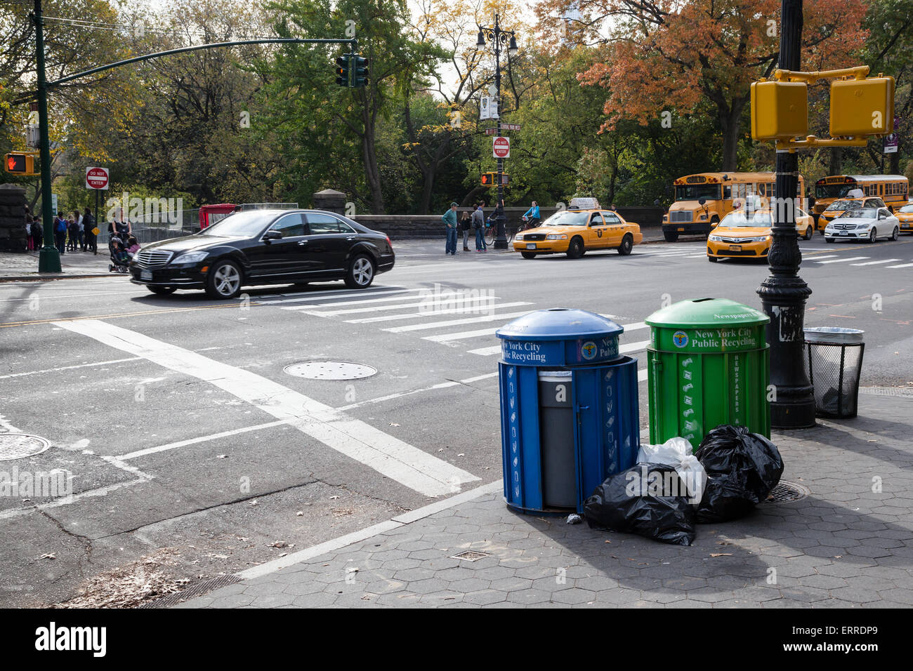 A view of 77th Street West/Central Park West in Manhattan, New York ...