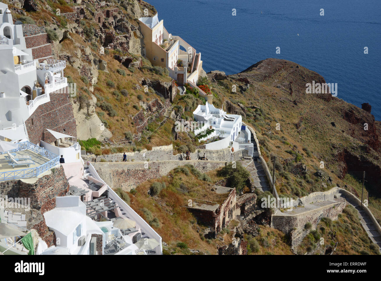 View from Oia, Santorini out over the caldera Stock Photo - Alamy
