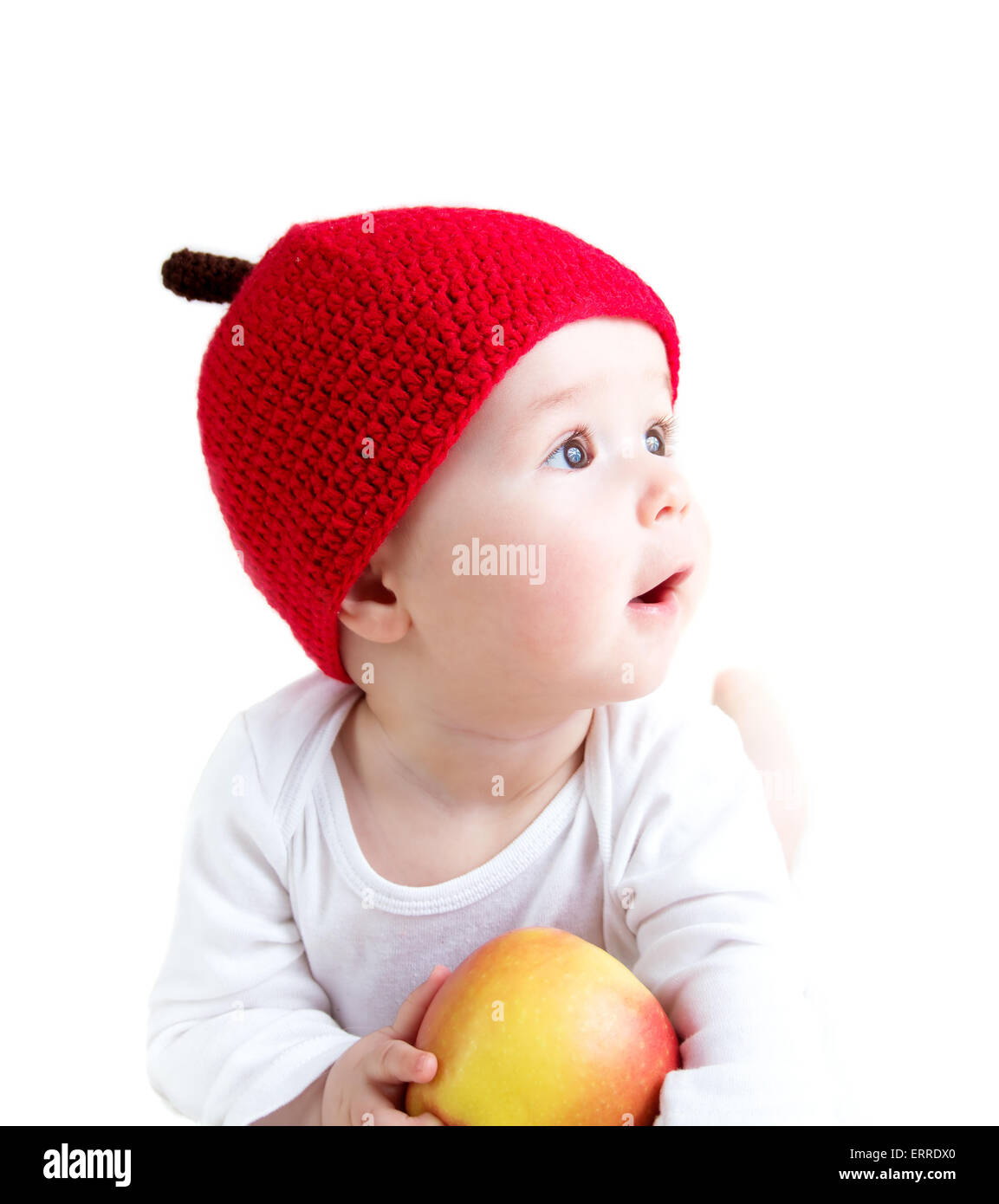 Cute baby boy apple fruit hi-res stock photography and images - Alamy