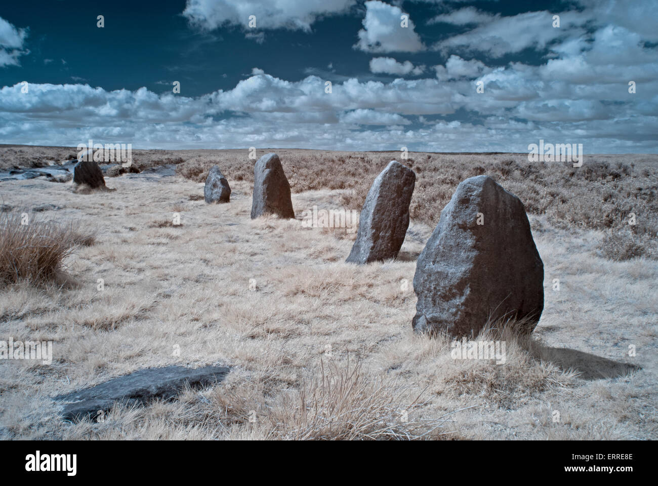 Infrared view of The Twelve Apostles standing stones, an ancient ...