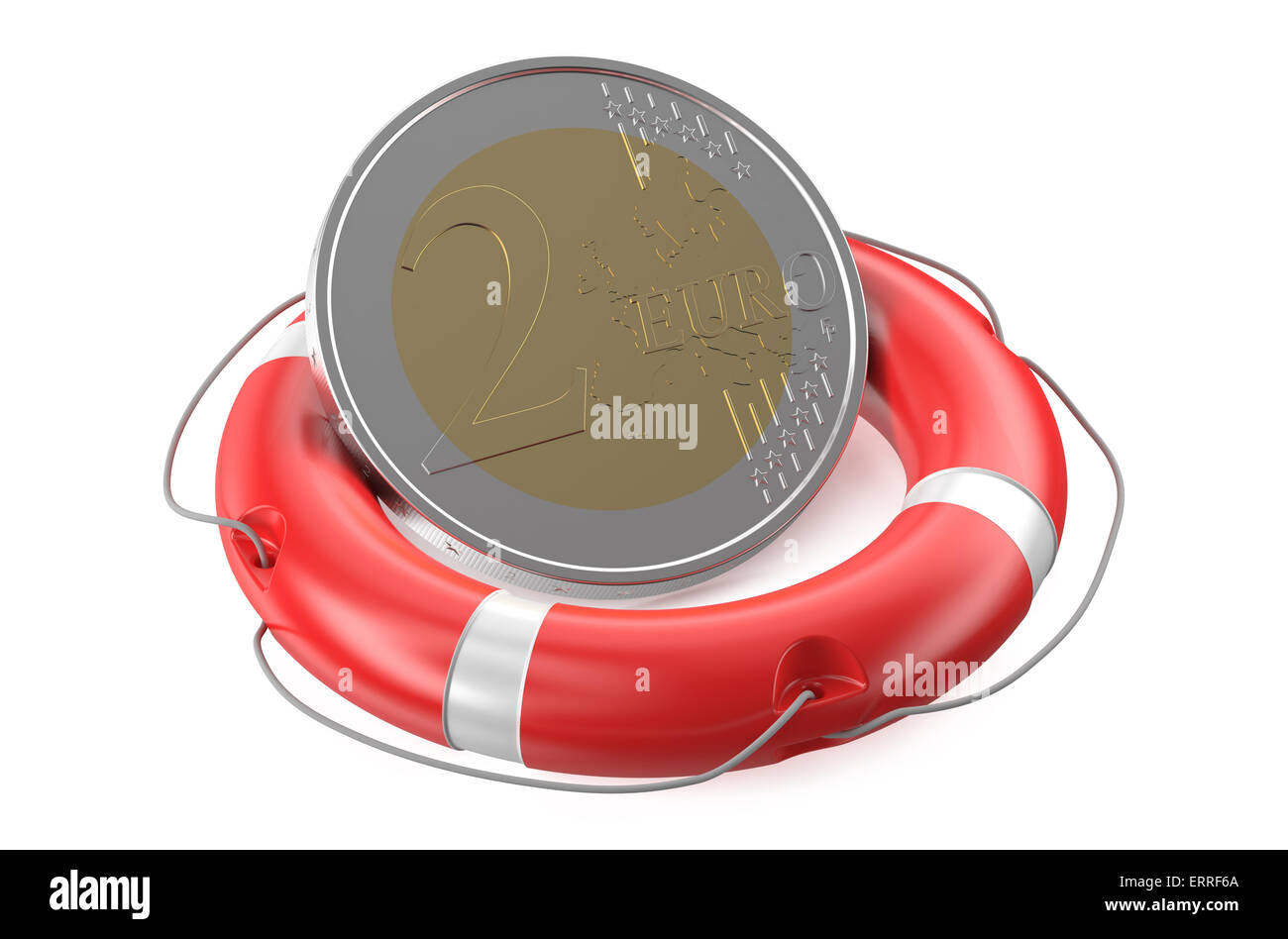 Life belt with euro sign isolated on white background Stock Photo - Alamy