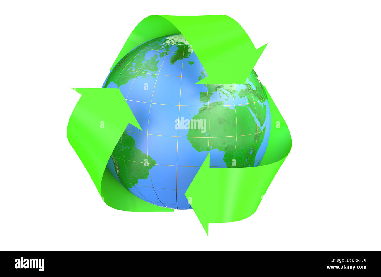 Recycling World Concept isolated on white background Stock Photo - Alamy