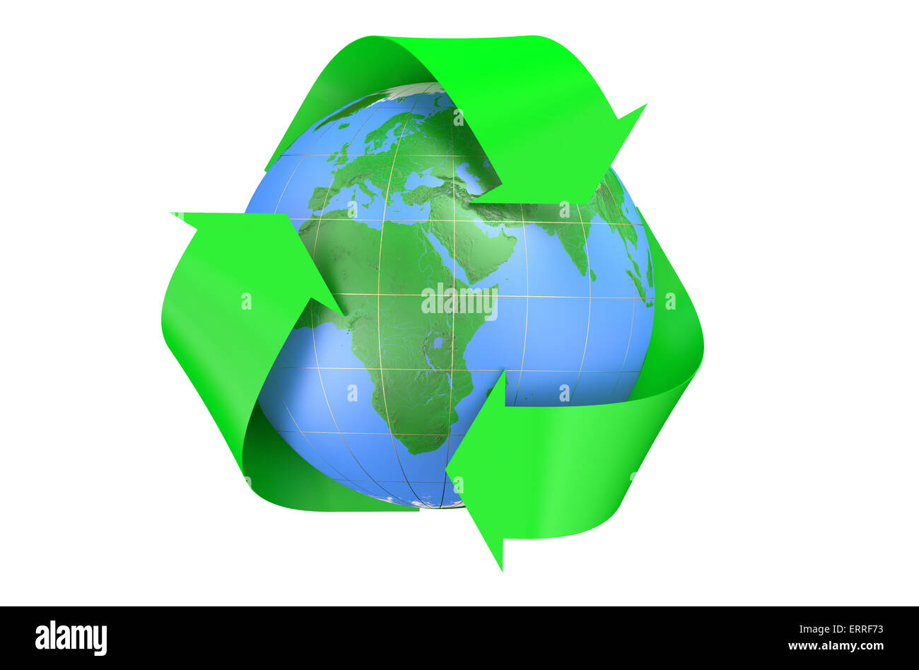 Recycling World Concept isolated on white background Stock Photo - Alamy