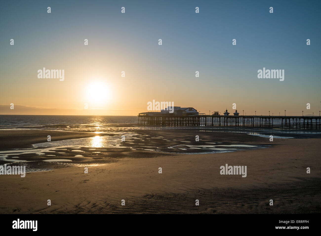 Blackpool, UK. 7th June, 2015. UK Weather: Beautiful sunset to end the ...
