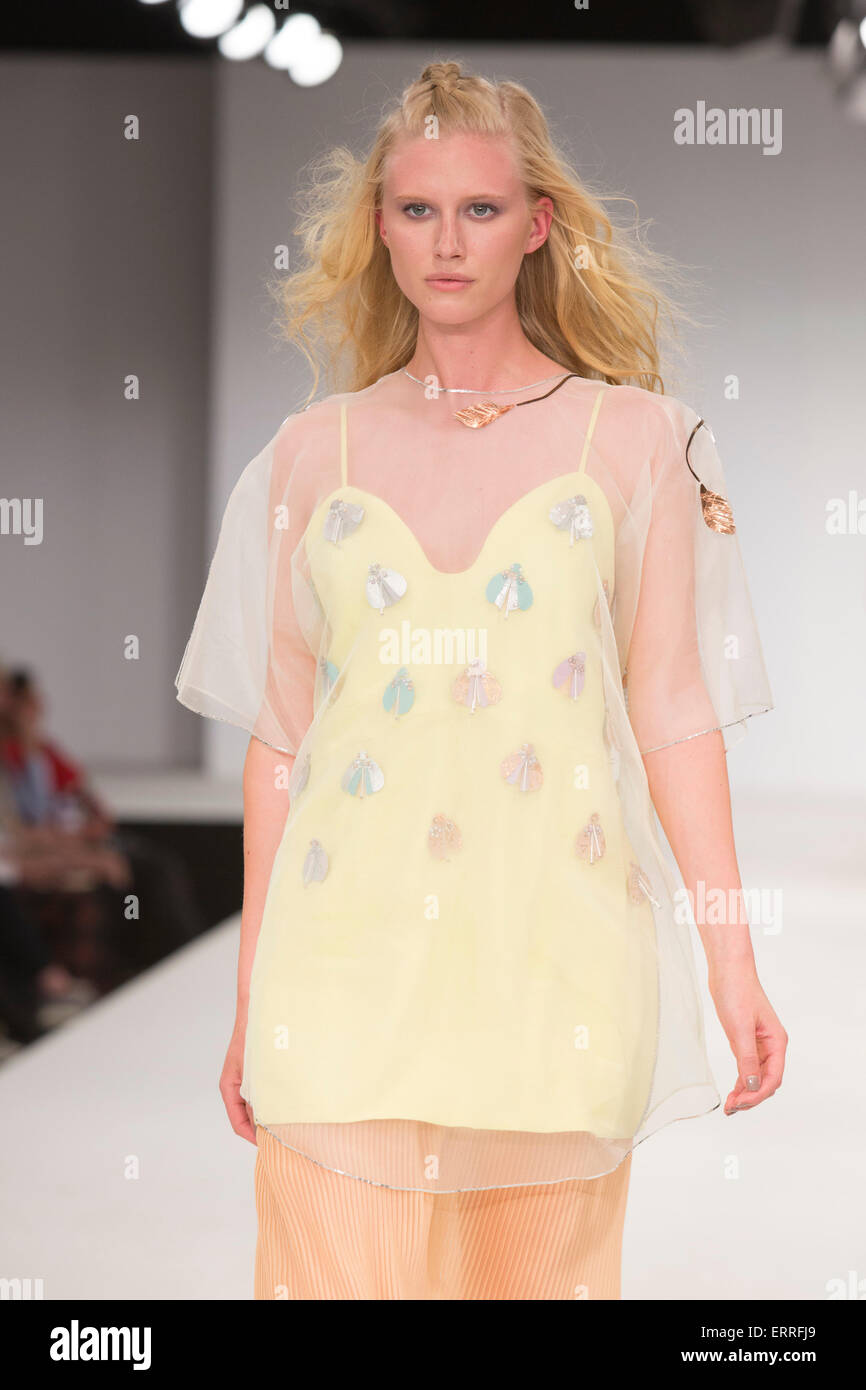 01/06/2015. London, UK. Collection by James McCahon. Fashion show of ...