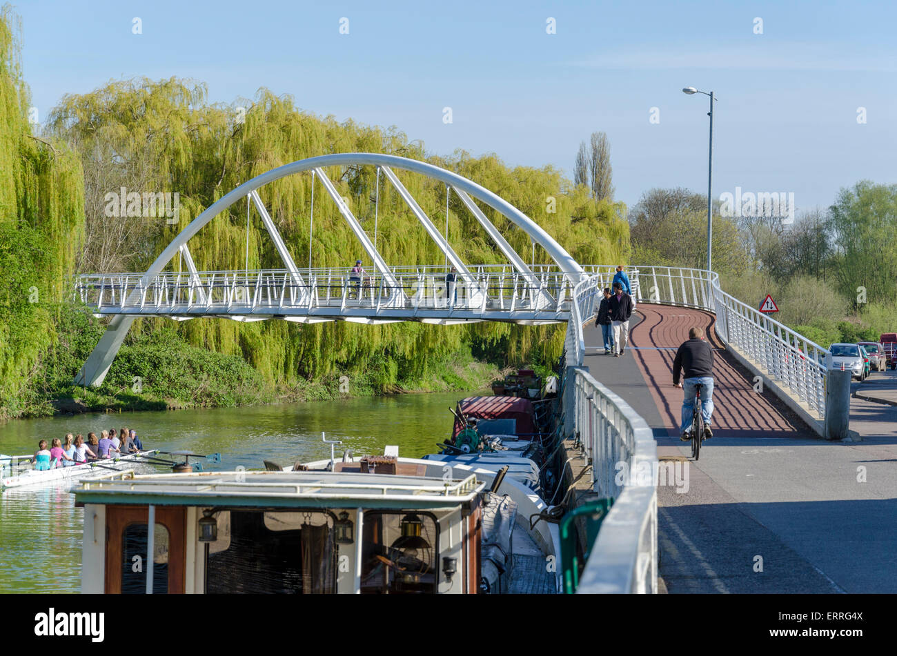 Riverside Bridge. Foot and cycle bridge opened 2008 costing £3.1m ...