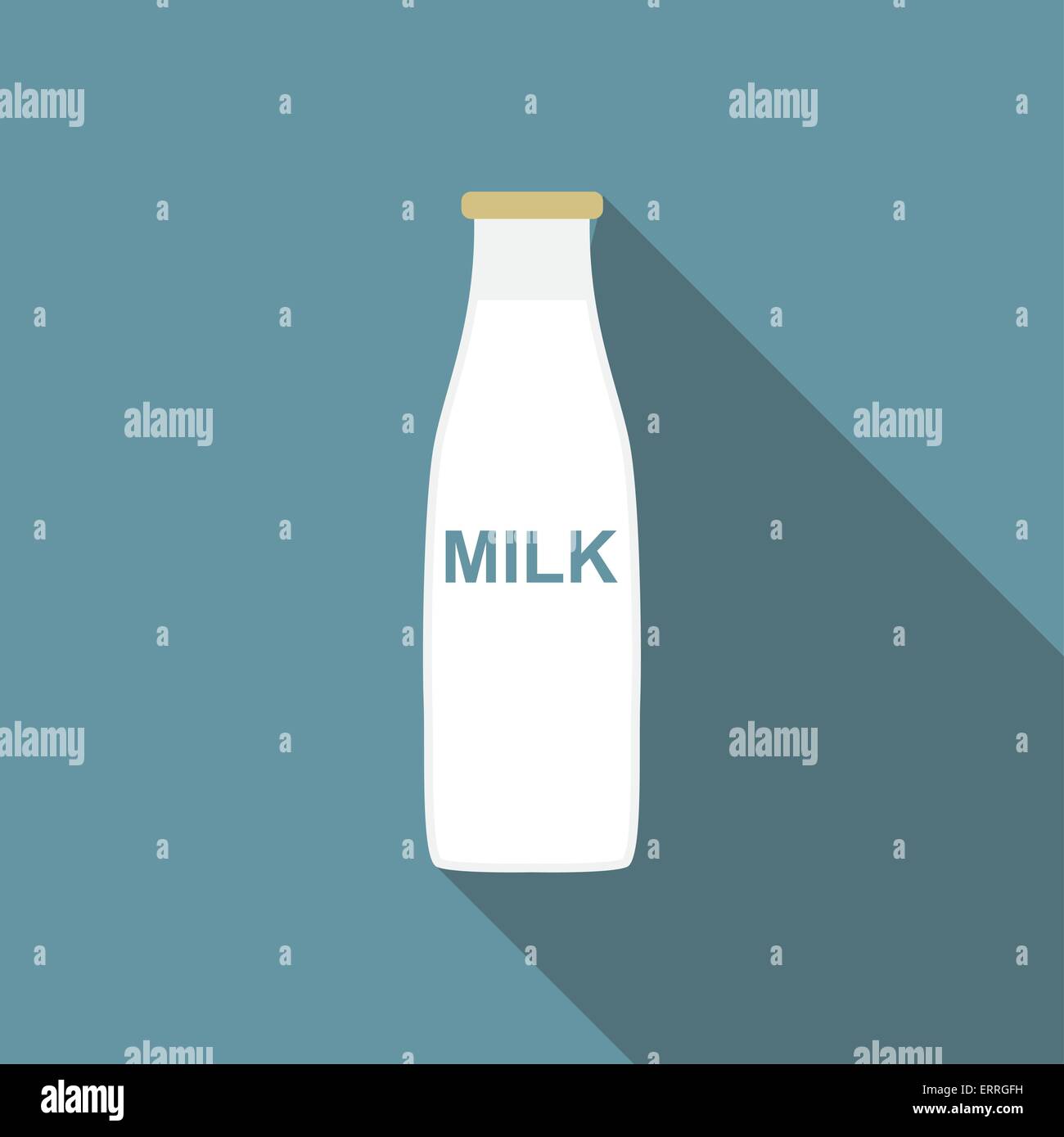Milk Flat Icon with Long Shadow, Vector Illustration Stock Vector Image ...