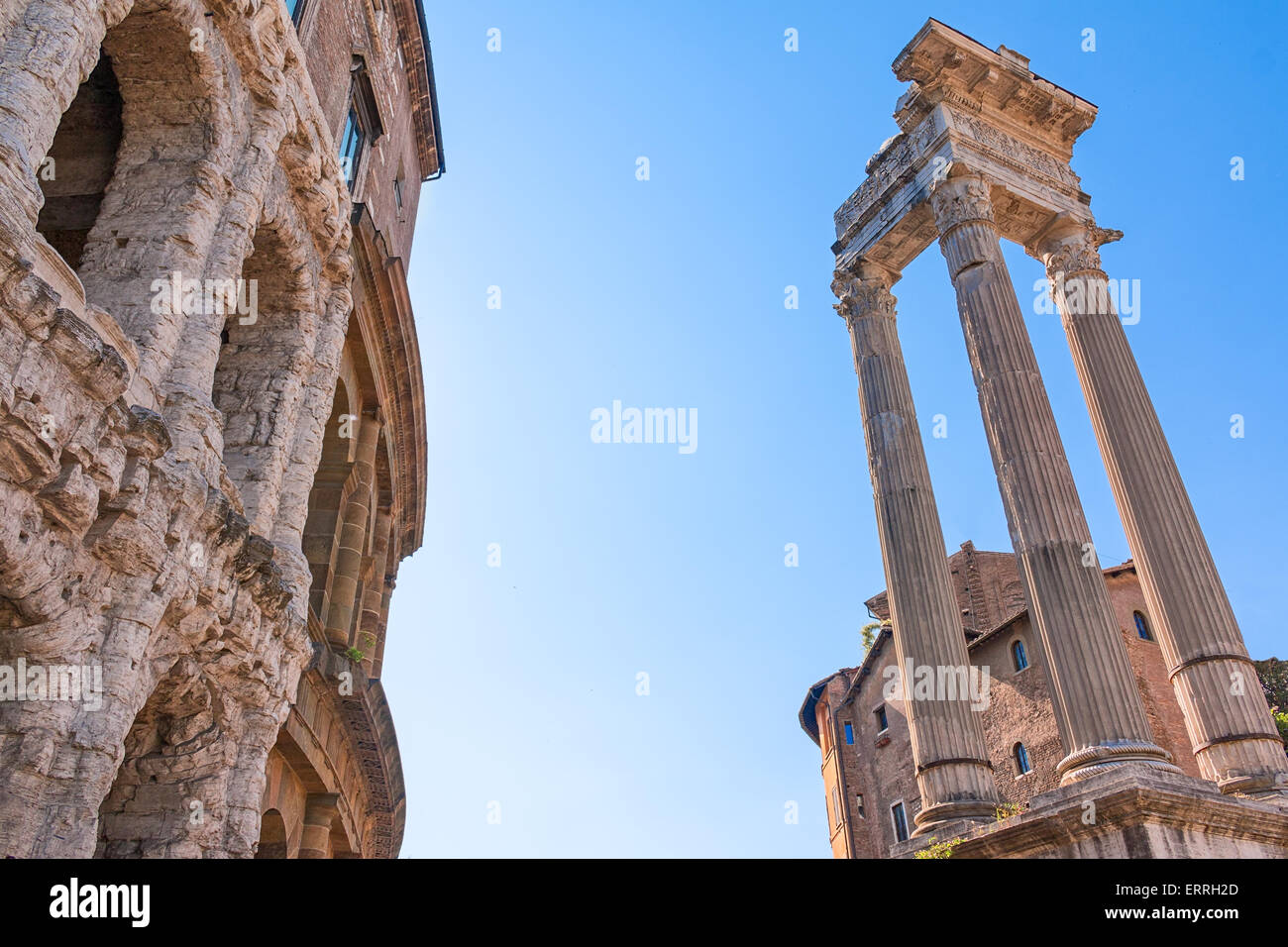 theatre of marcellus with temple of apollo in rome Stock Photo - Alamy