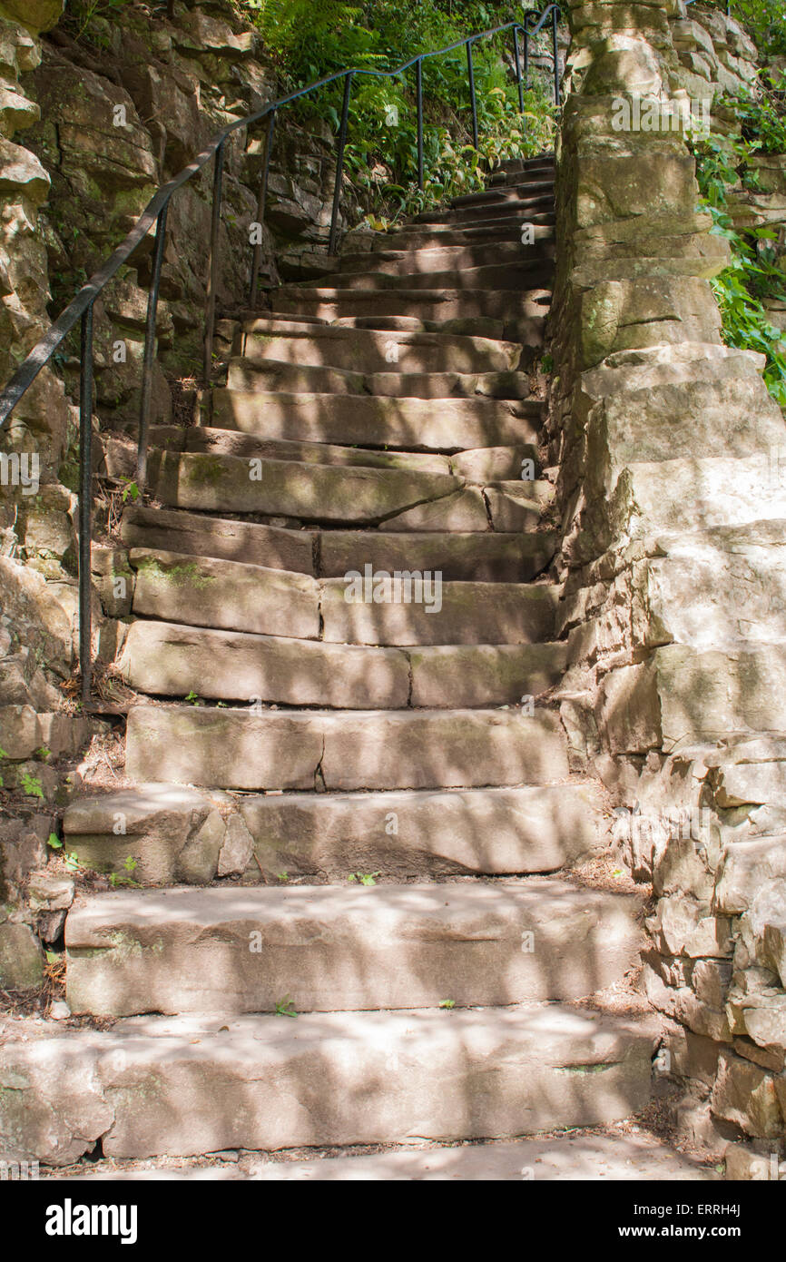 Rustic stone steps hi-res stock photography and images - Alamy