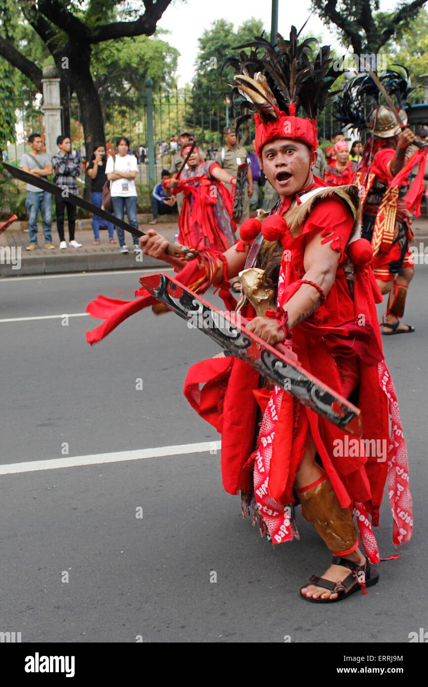 Indonesia. 07th June, 2015. Performers take part in the annual ...