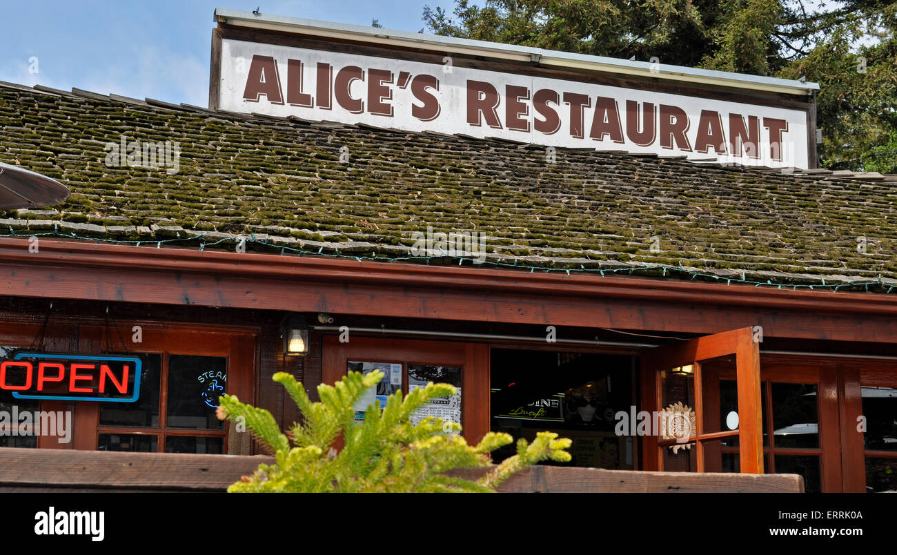 Alice's Restaurant, Woodside, California Stock Photo - Alamy