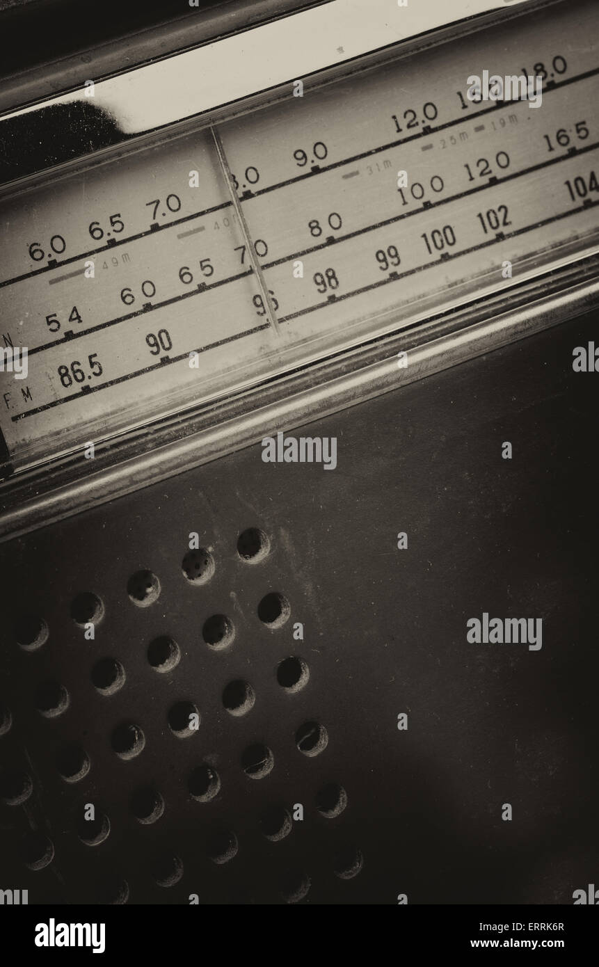 Full frame take of an old radio receiver Stock Photo - Alamy