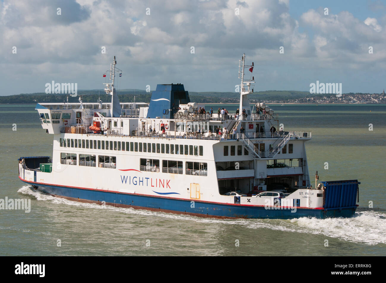 Wightlink Car Ferry bound for the Isle of Wight Stock Photo - Alamy