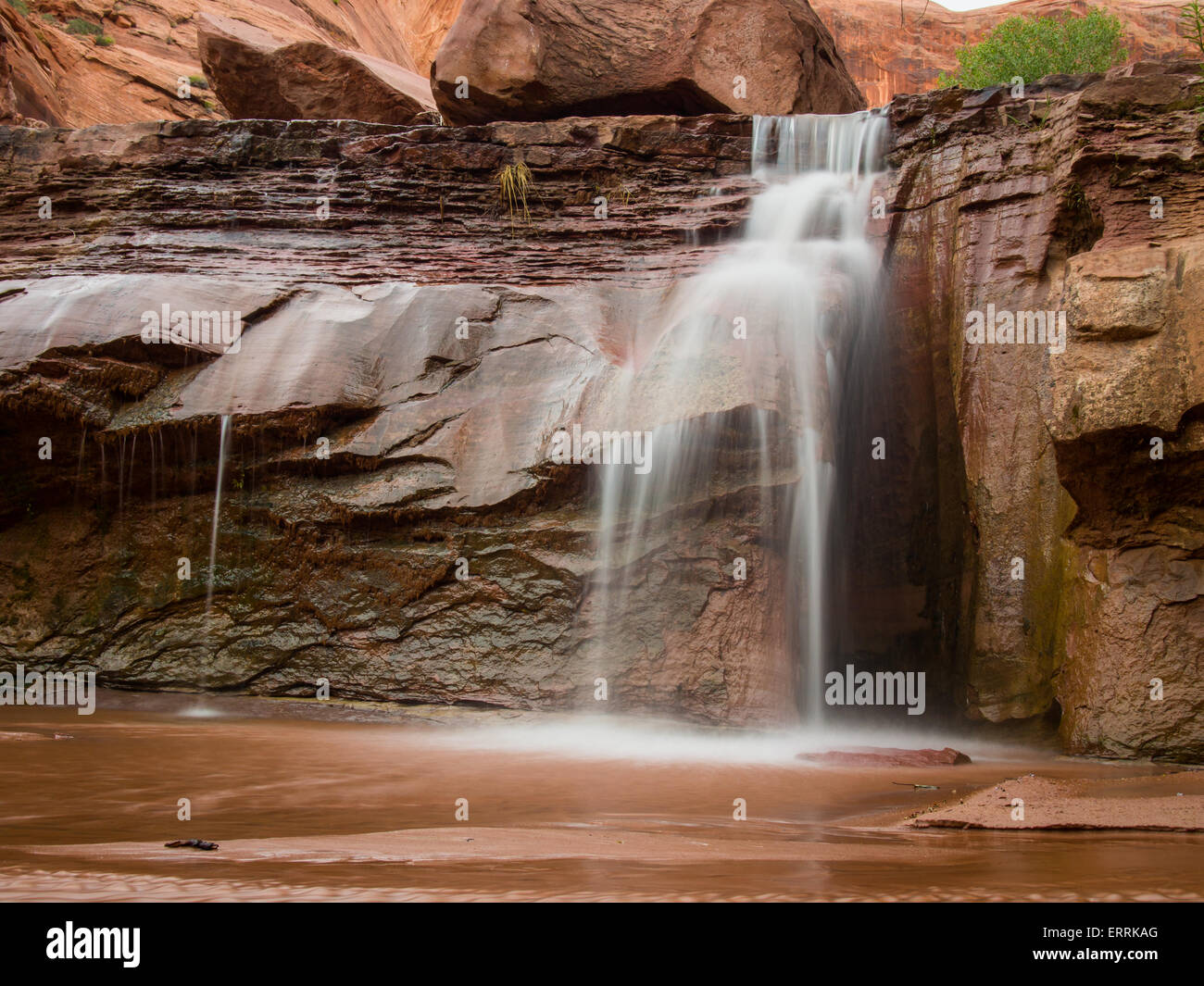 Waterfall in Coyote Gulch Utah Stock Photo - Alamy