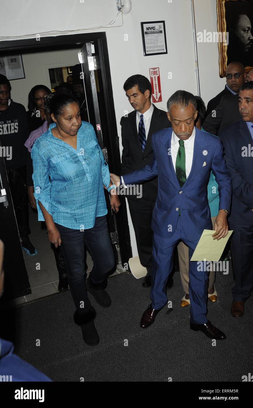 Rev Al Sharpton and Eric Garners family hold a press conference after ...