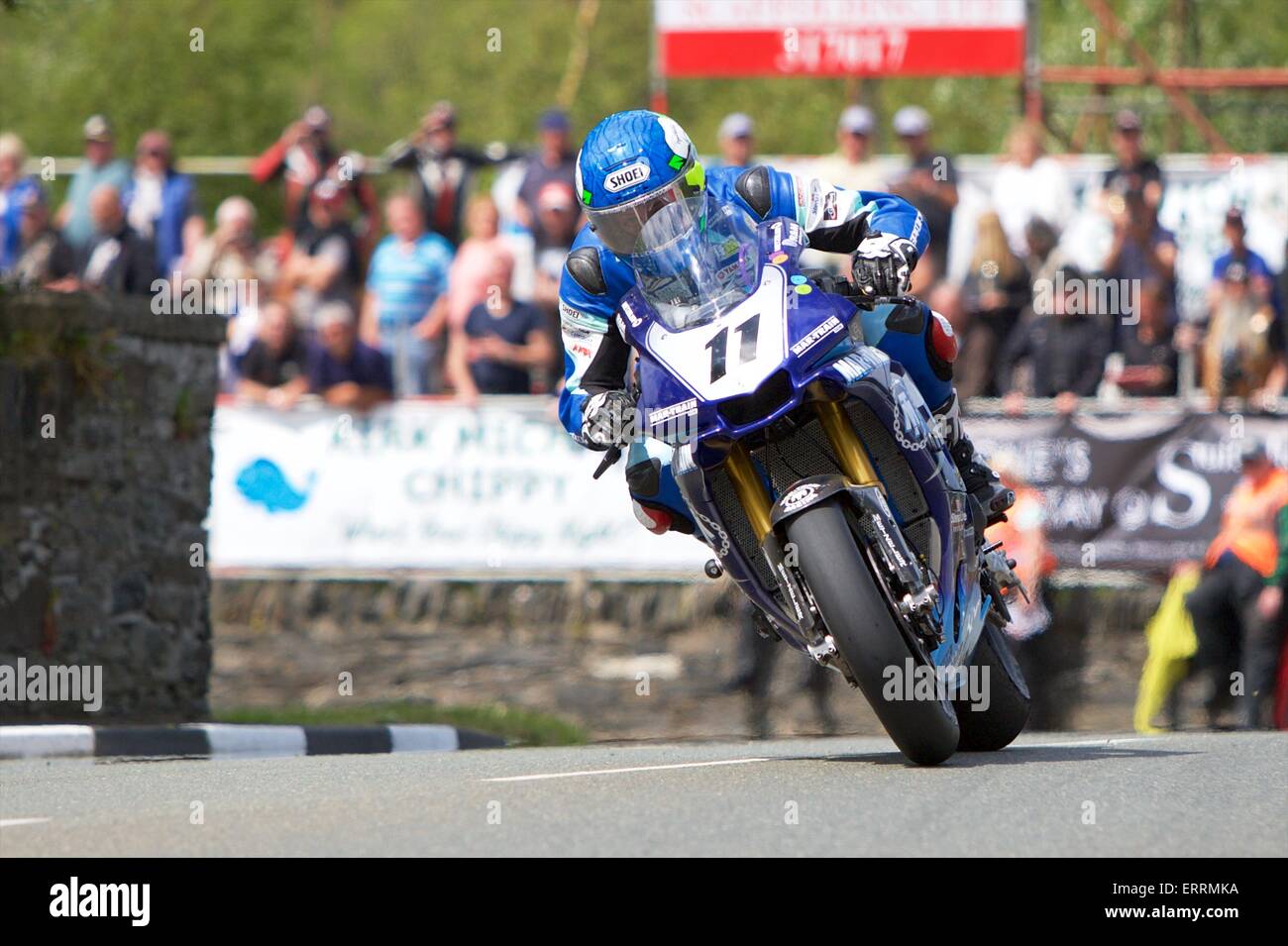 Douglas, Isle of Man. 7th June, 2015. Dean Harrison in action during ...