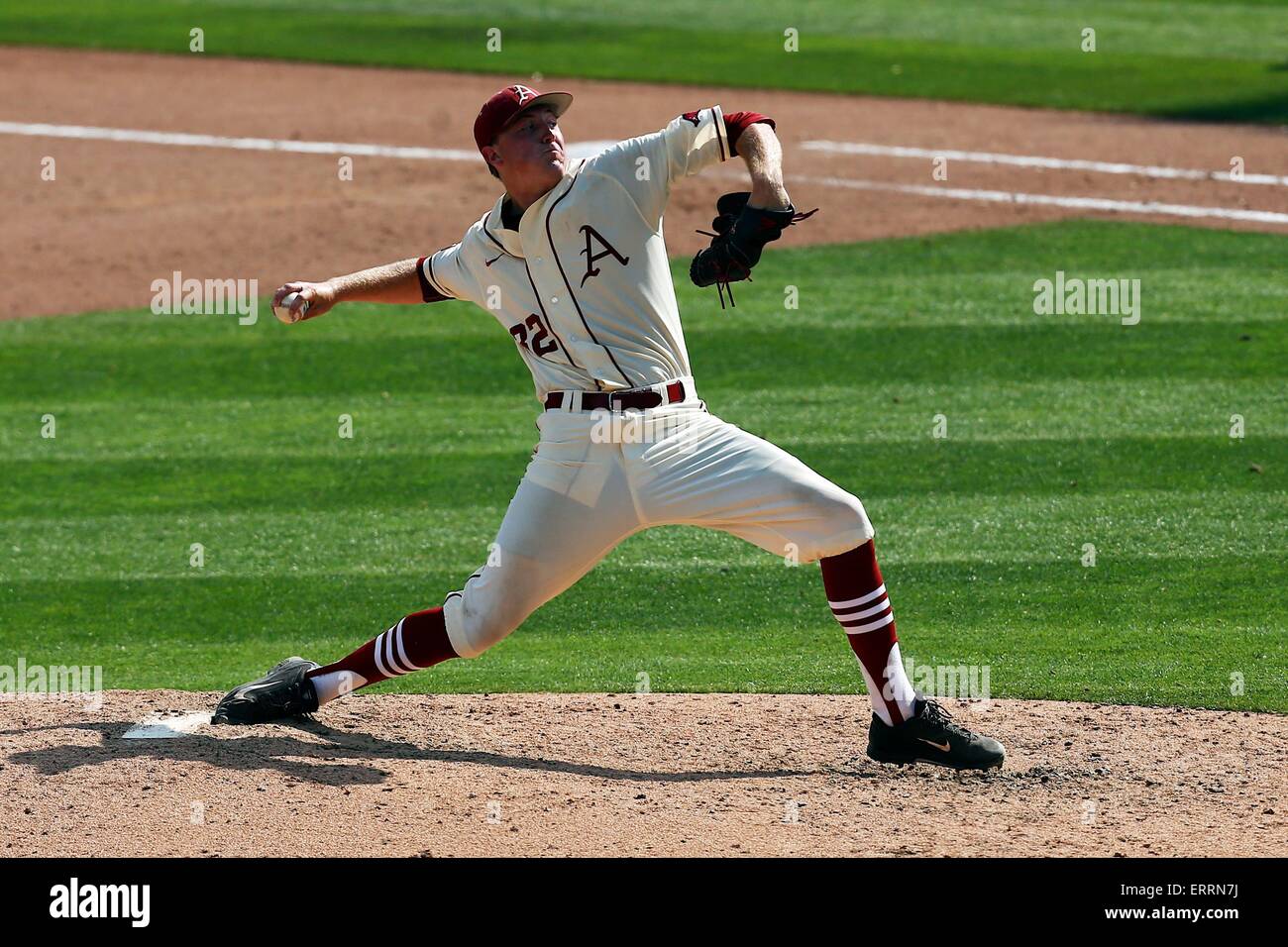 Jun, 2015: Arkansas pitcher Zach Jackson #32 prepares to bring home a ...