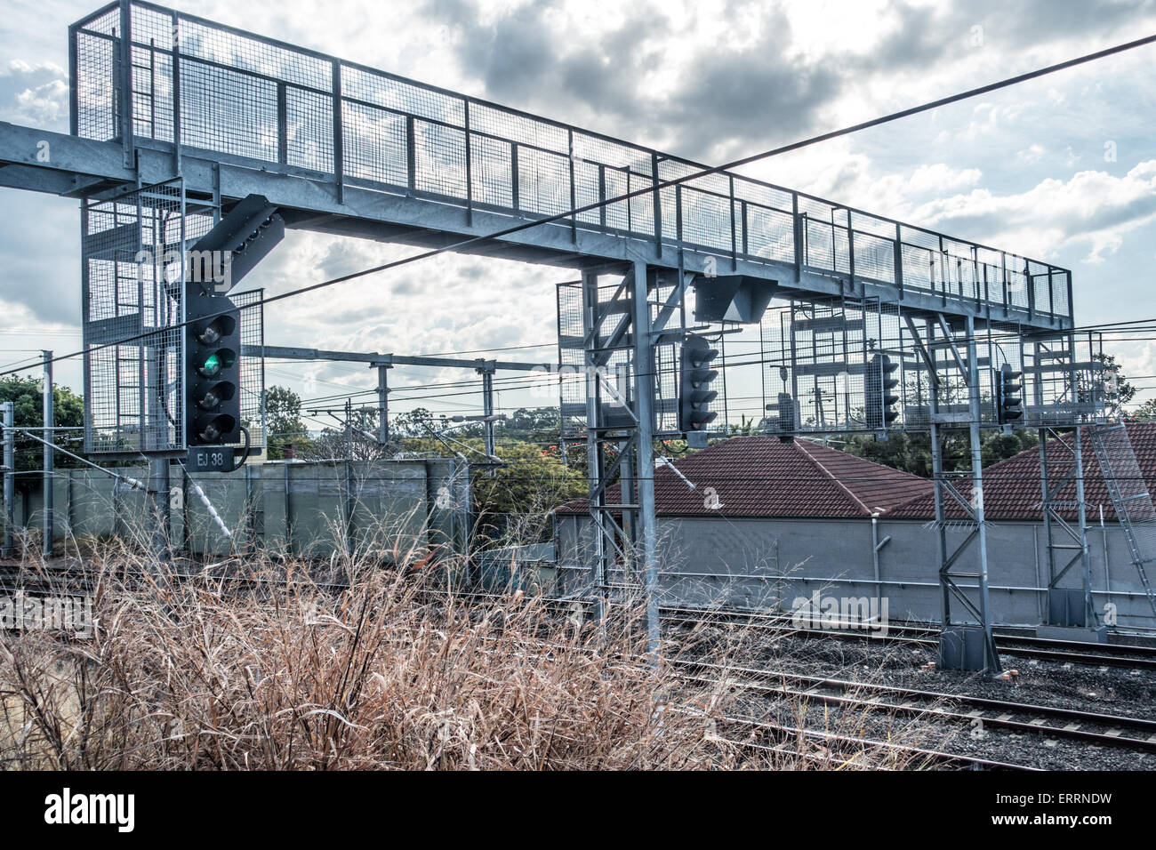 Train Signal Queensland Rail Stock Photo - Alamy
