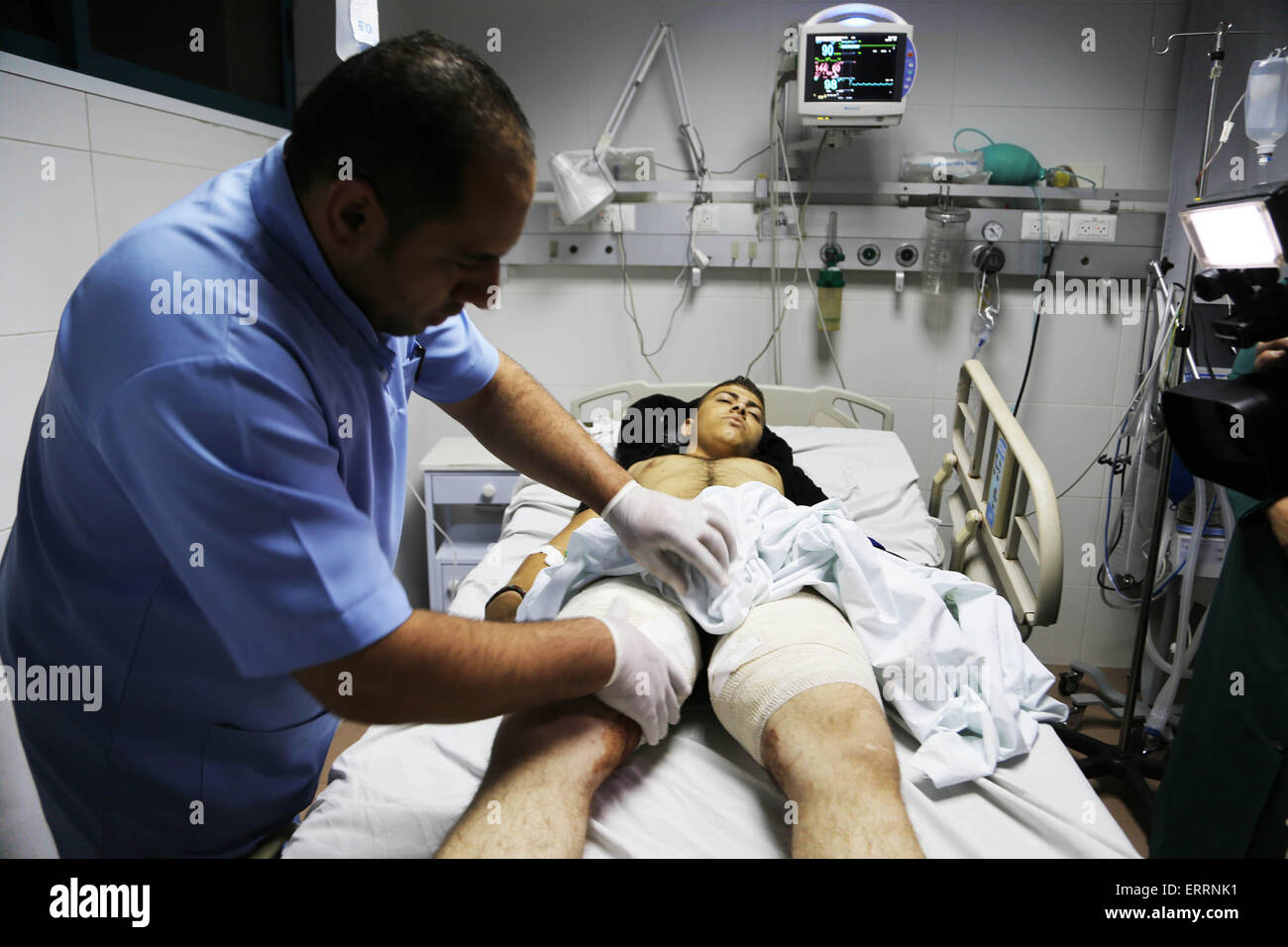 Wounded soldier receives treatment hi-res stock photography and images ...