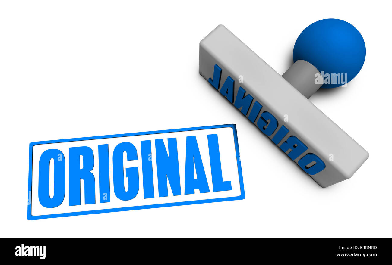 Original Stamp or Chop on Paper Concept in 3d Stock Photo - Alamy