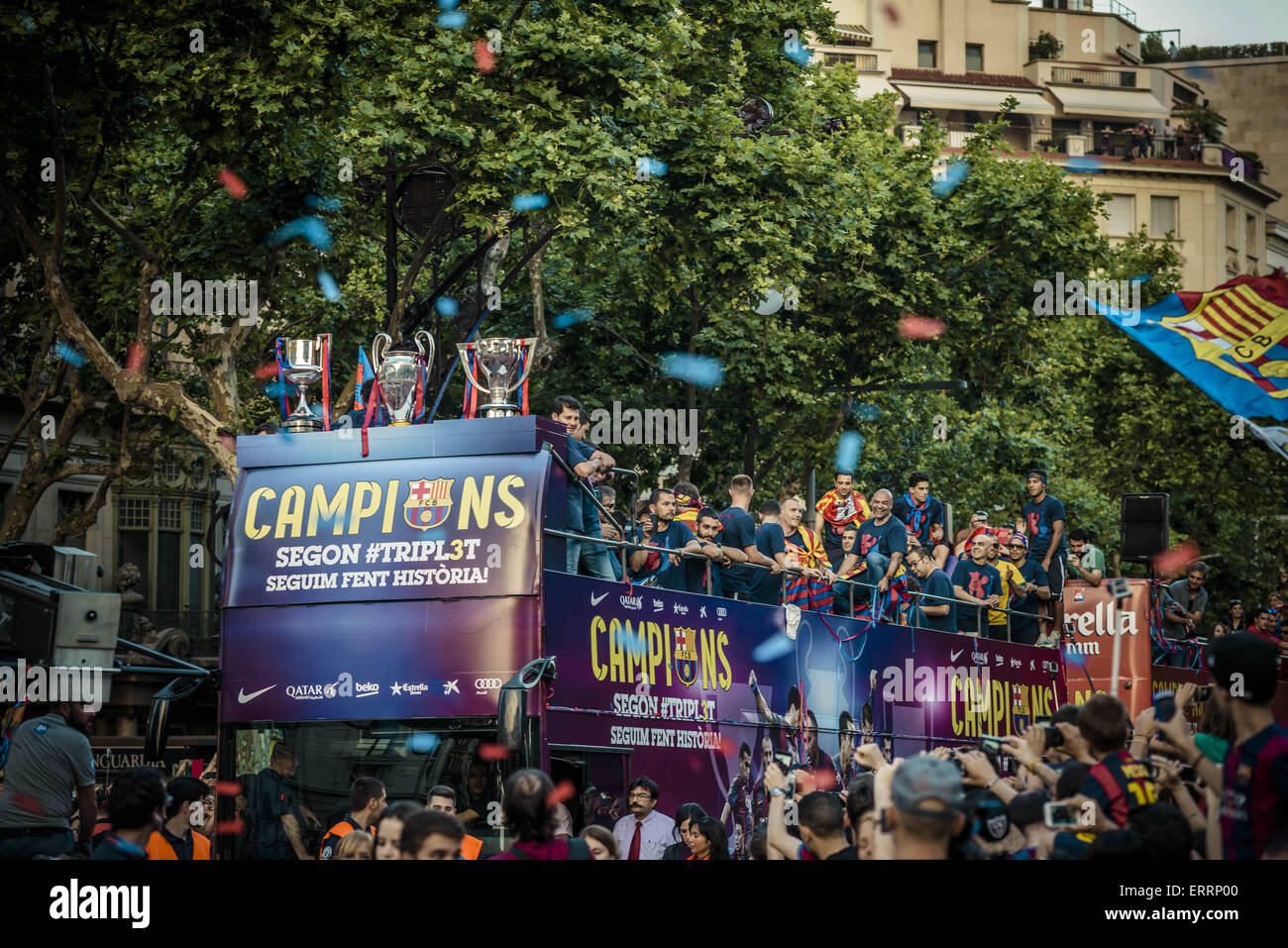 Barcelona, Catalonia, Spain. 7th June, 2015. Tens of thousands of ...