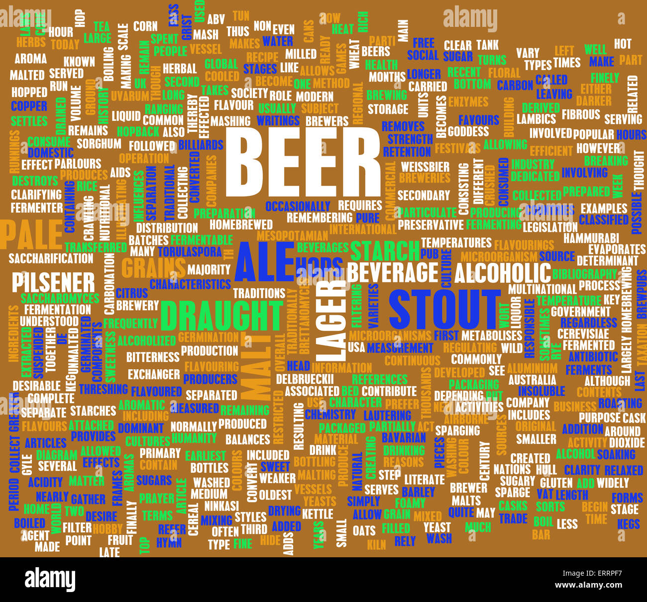 Beer Concept Menu for Ordering and Drink Types Stock Photo - Alamy