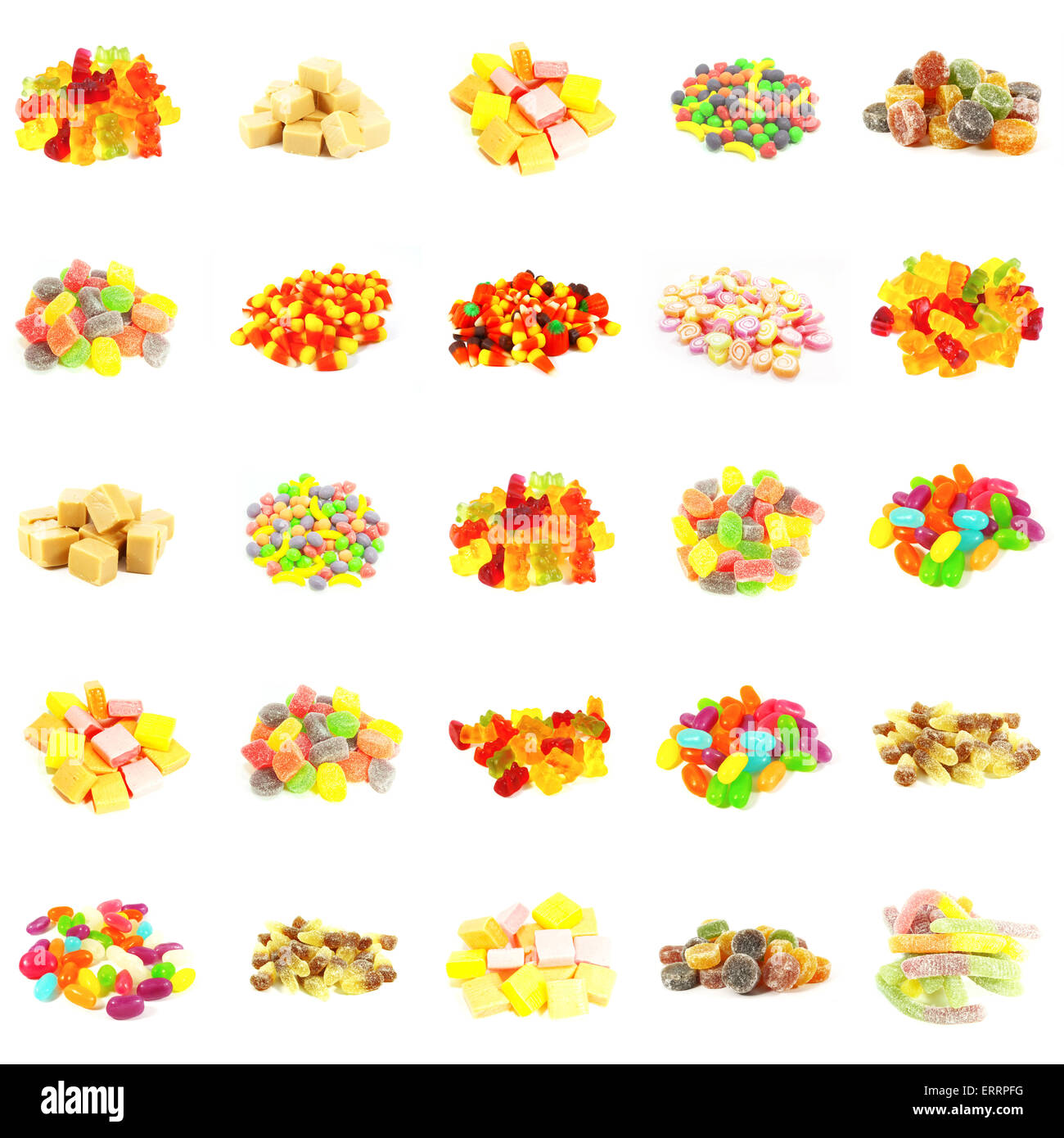 Seamless Sweets and Candy Pattern Background on White Stock Photo - Alamy