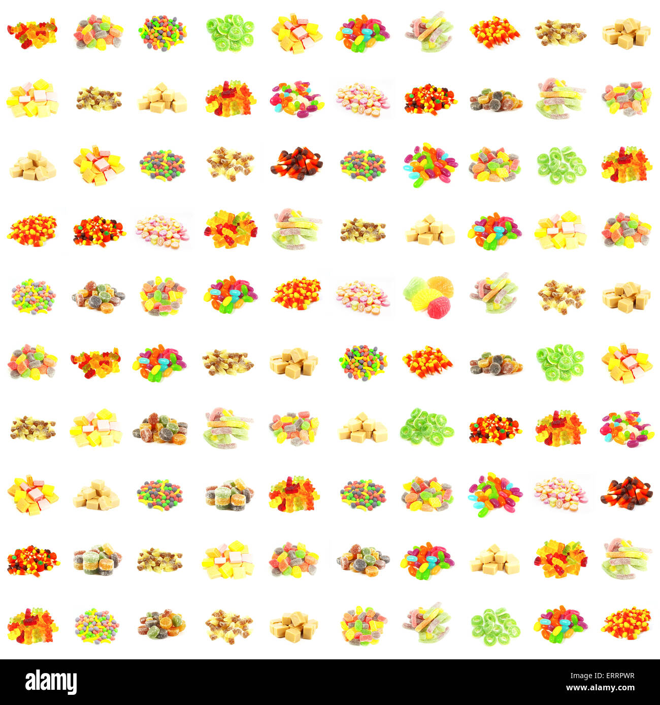 Seamless Sweets and Candy Pattern Background on White Stock Photo - Alamy