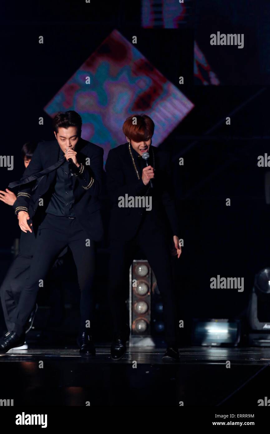 Taipei, Taiwan, China. 6th June, 2015. Korea idol group BEAST world ...