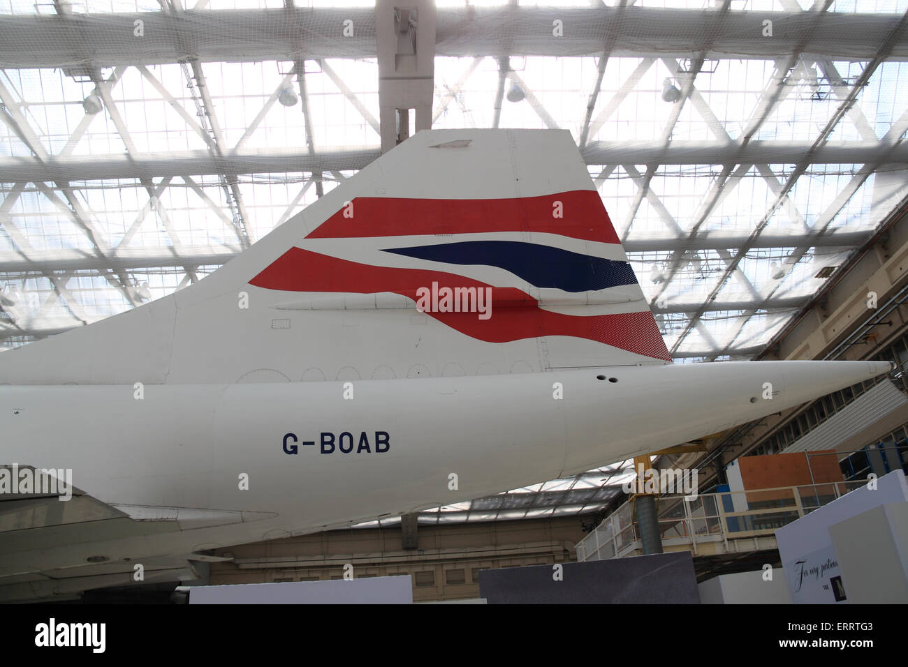 Concorde tail fin at the British Airways Explore and Discover Day ...