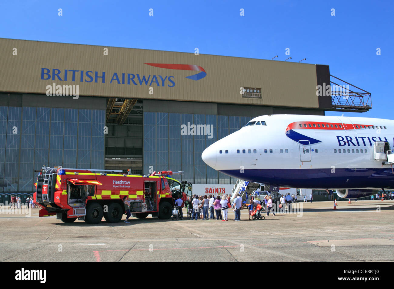 Boeing 747 'Jumbo' and fire tender at the British Airways Explore and ...