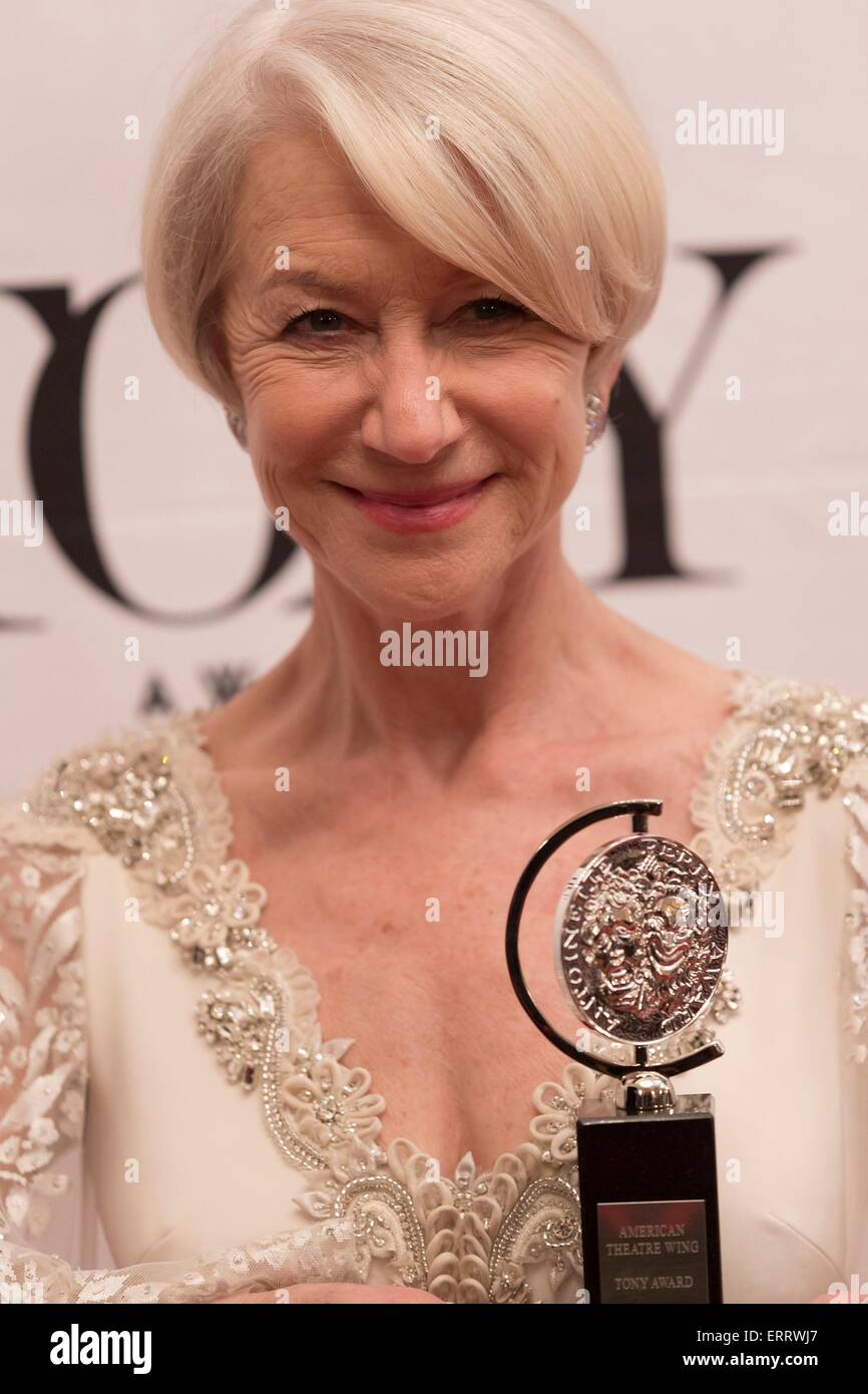 New York, NY, USA. 7th June, 2015. Helen Mirren in the press room for ...