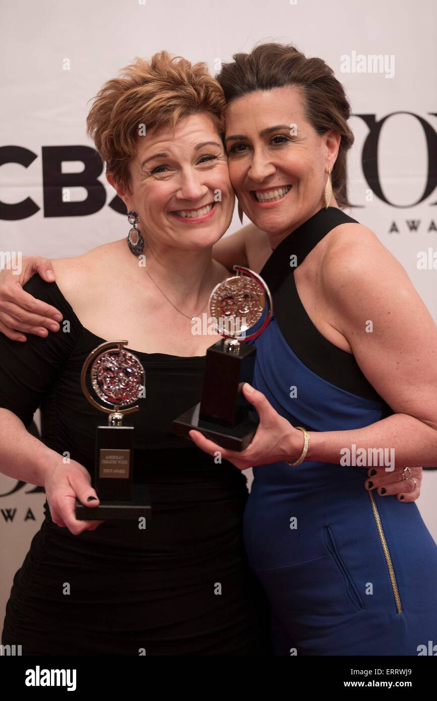 New York, NY, USA. 7th June, 2015. Lisa Kron, Jeanine Tesori in the ...