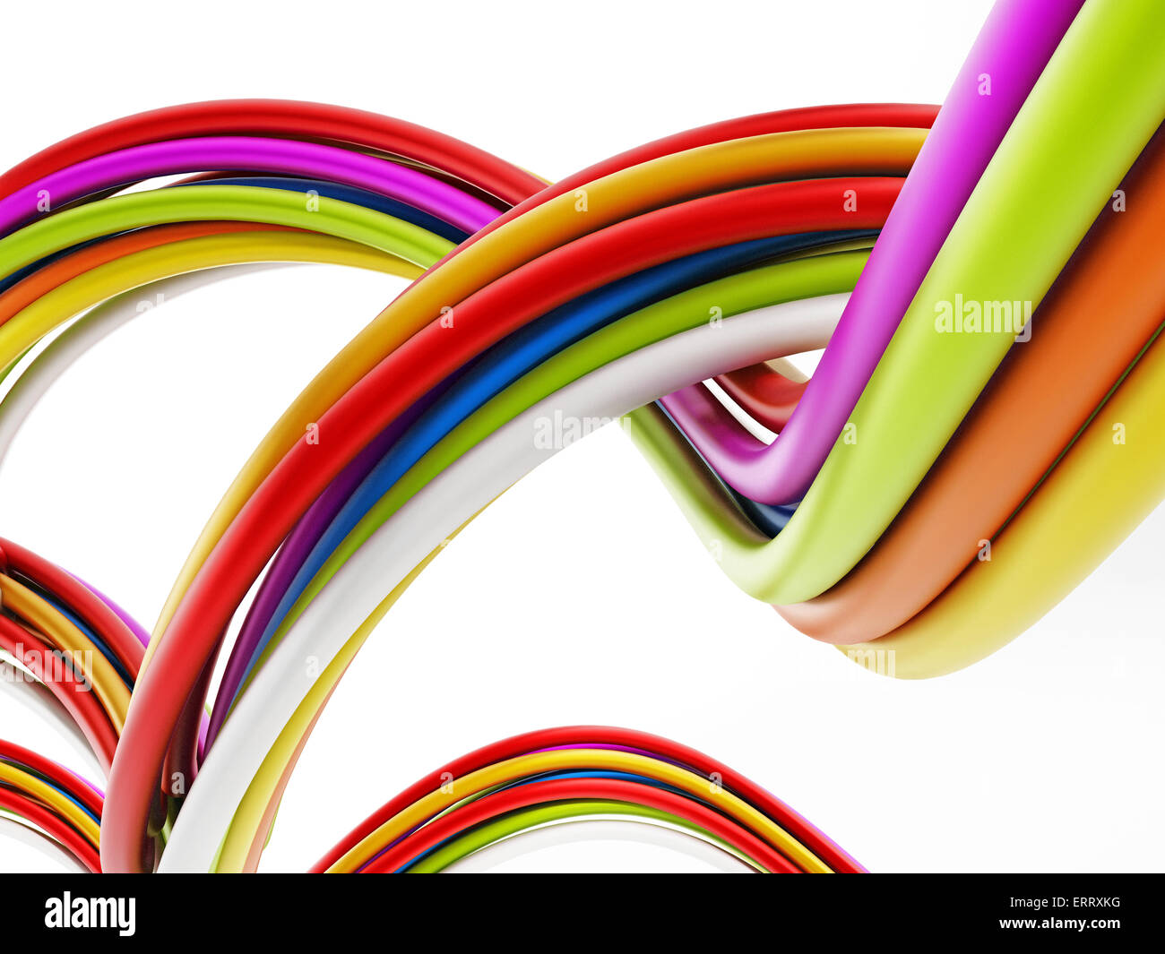 Abstract background with moving curly shapes Stock Photo - Alamy