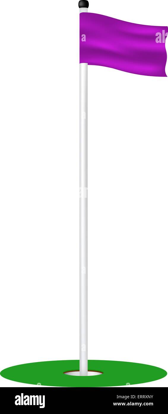 Golf hole with purple flag Stock Vector Image & Art - Alamy