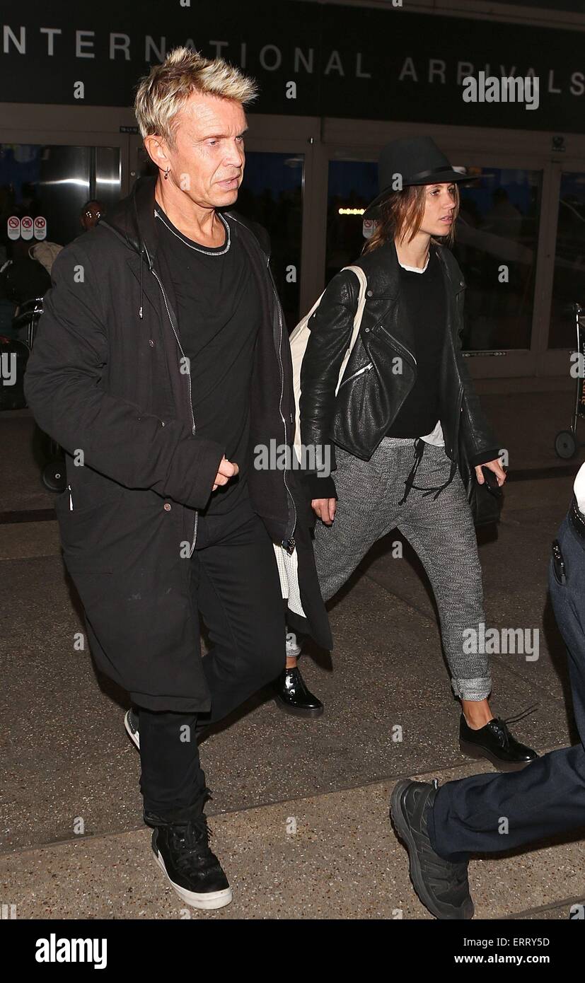 Billy Idol And His Girlfriend Arrive At Lax Airport In Los Angeles Featuring Billy Idol Where