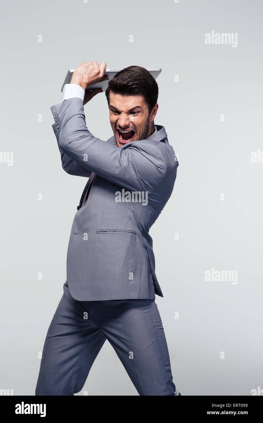 Man smashing computer hi-res stock photography and images - Alamy