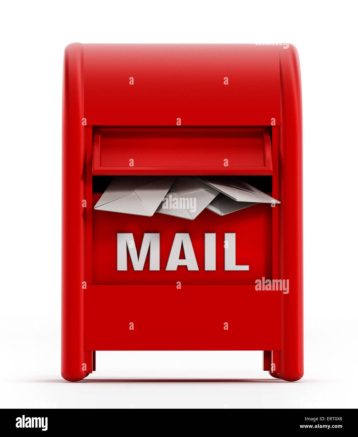 Mailbox isolated on white background Stock Photo - Alamy