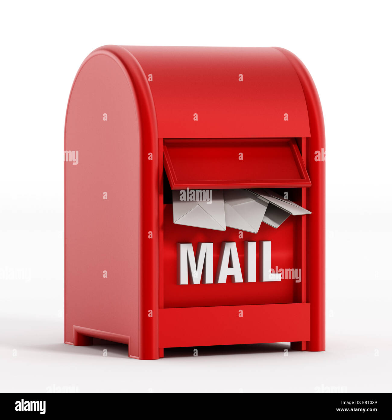 Mailbox isolated on white background Stock Photo - Alamy