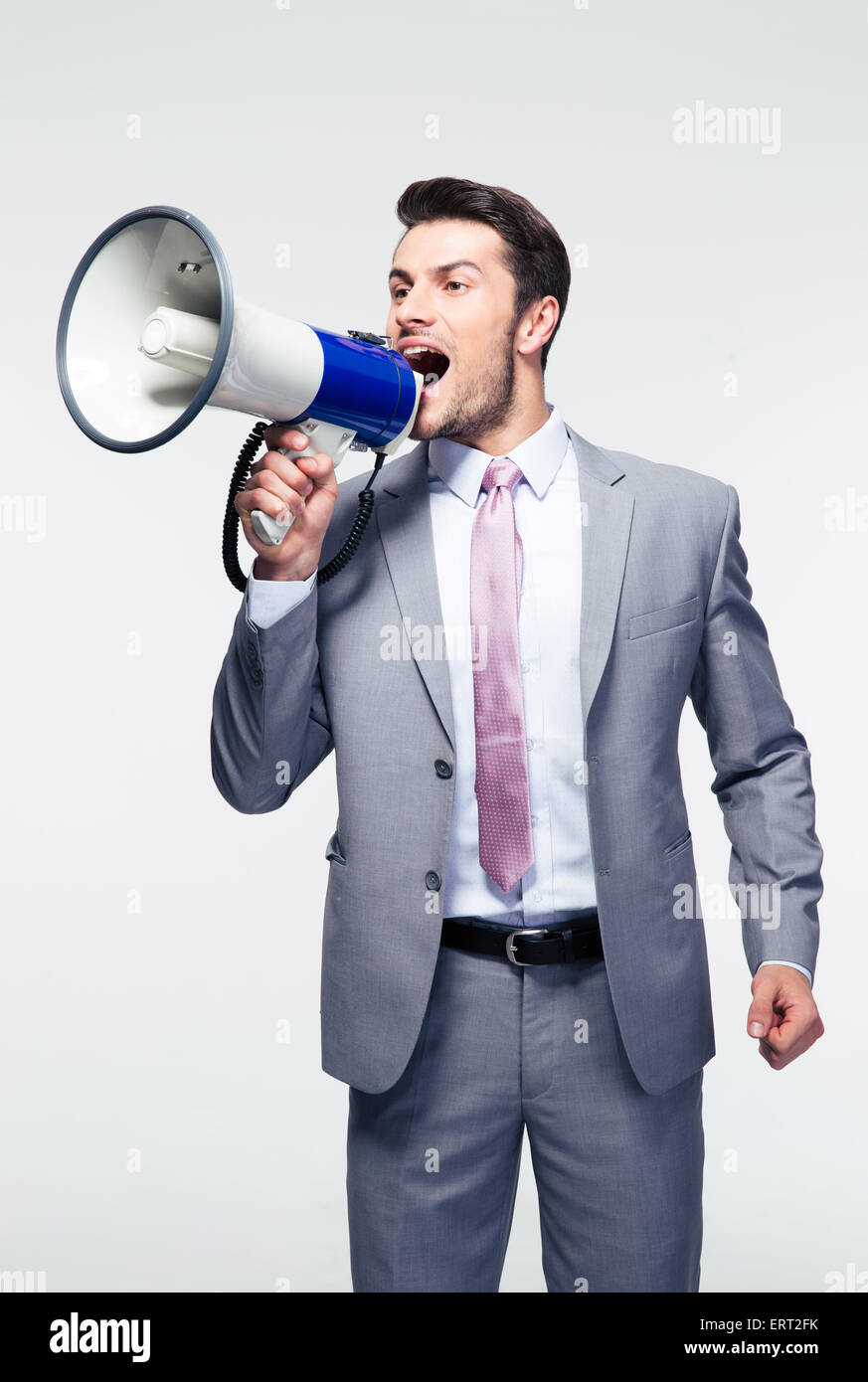 Men in suit with loudspeaker hi-res stock photography and images - Alamy