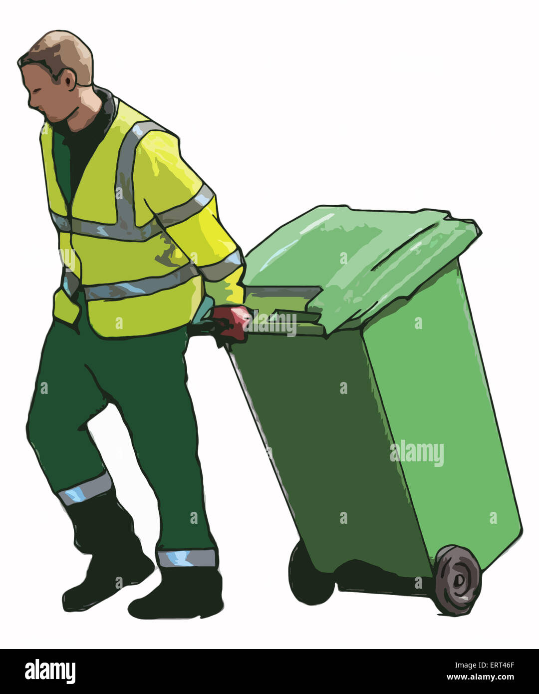 Garbage bin collection waste Cut Out Stock Images & Pictures - Alamy