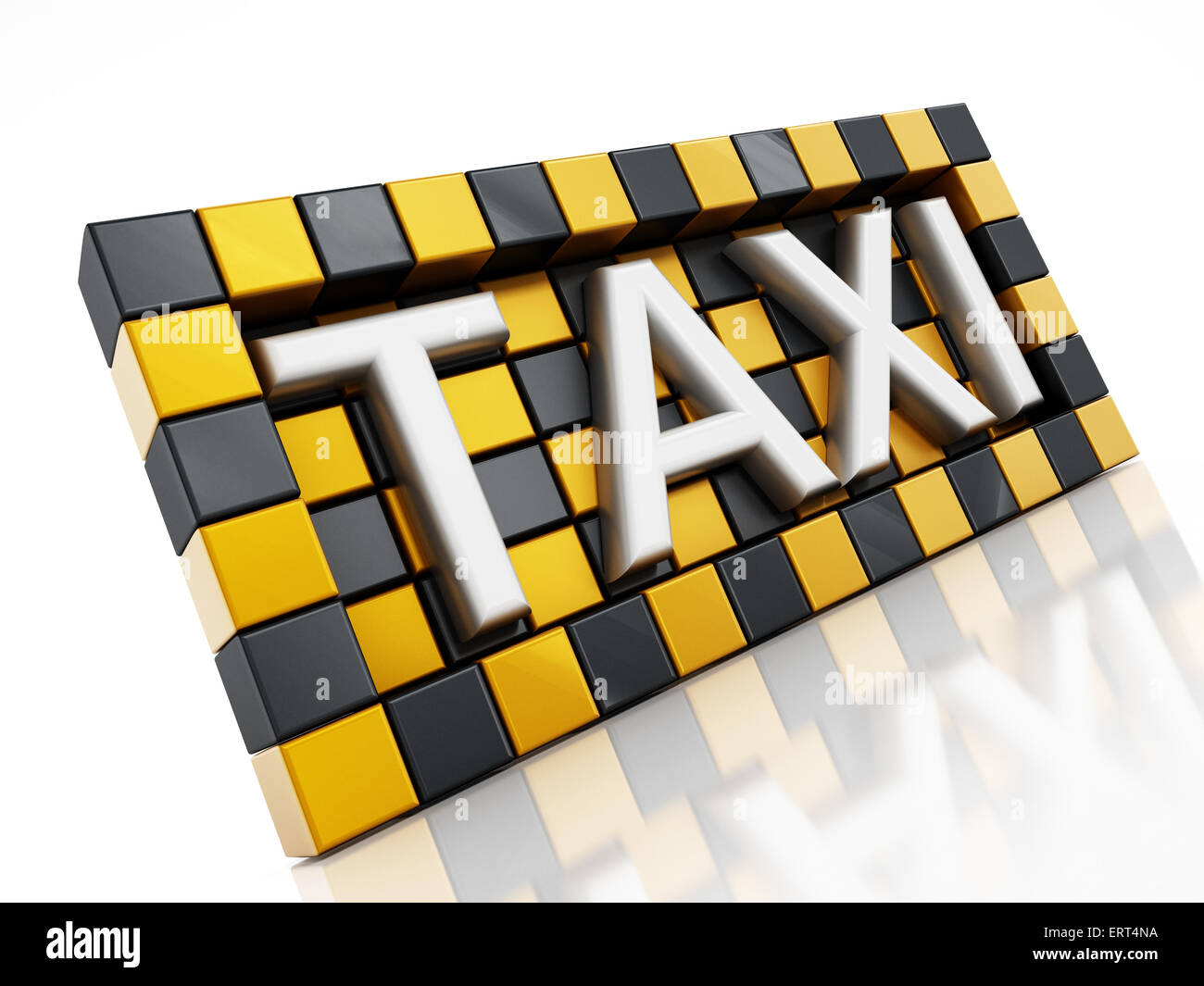 Taxi symbol isolated on white background Stock Photo - Alamy